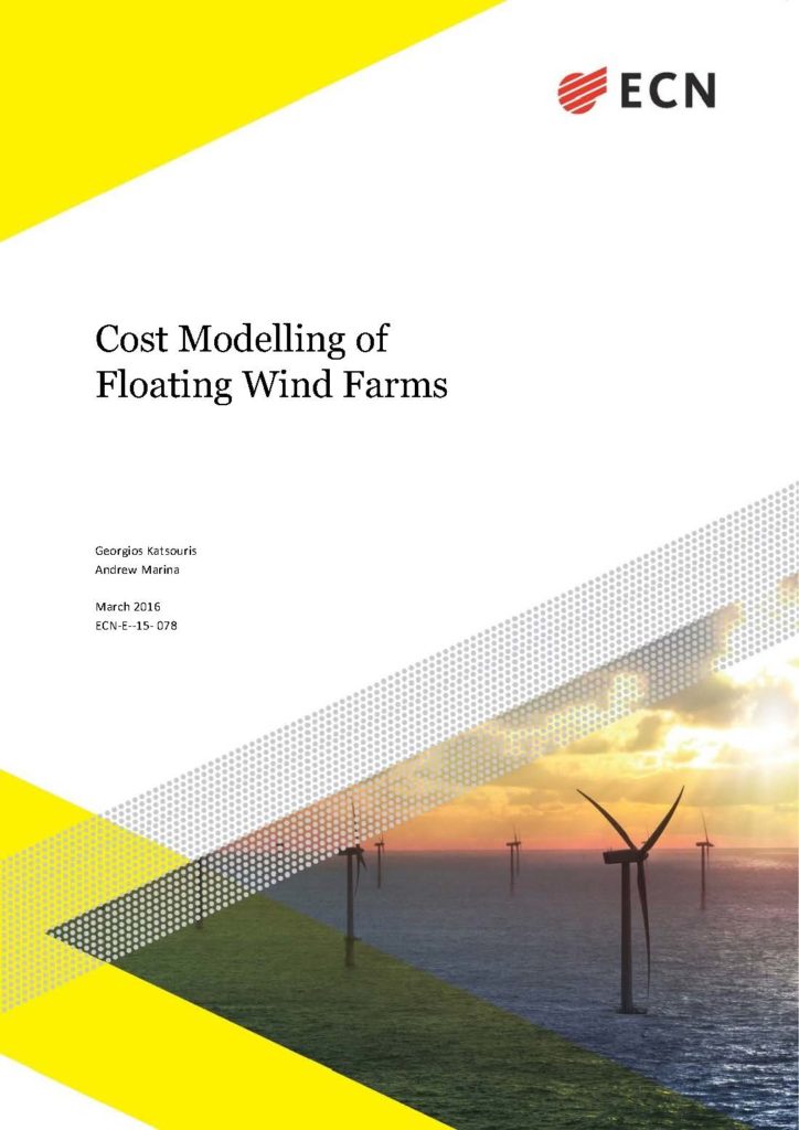 Cost Modeling of Floating Wind Farms – ECN 2016 – Quest Floating Wind Energy